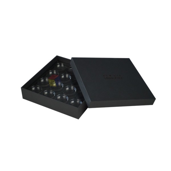Quality Chocolate Gift Box with Clear Inside Tray and Paperboard Rigid Boxes Luxury for sale