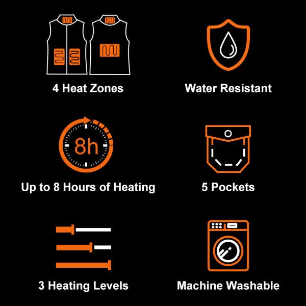 Quality Electronic Winter Heating Body Warmer 7.4V Rechargeable USB 5v for sale