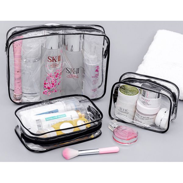 Quality Silkscreen PVC Zipper Pouch , EN71 AQL PVC Make Up Bag pack Toiletry Packaging for sale