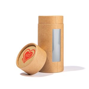 Quality Chocolate Food Grade Kraft Paper Tube with PVC Window Food Tea Paper Box for sale