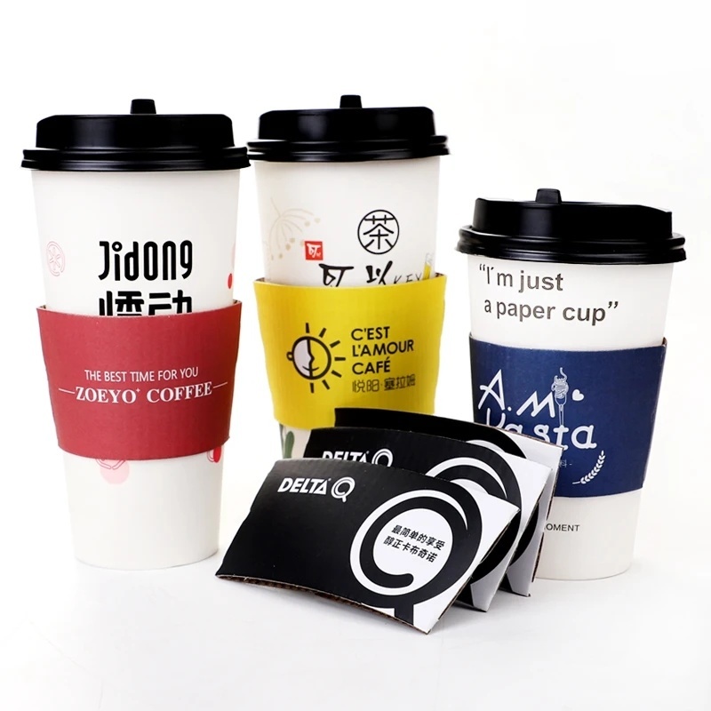 Custom Biodegradable Disposable PLA Hot Coffee Paper Cups