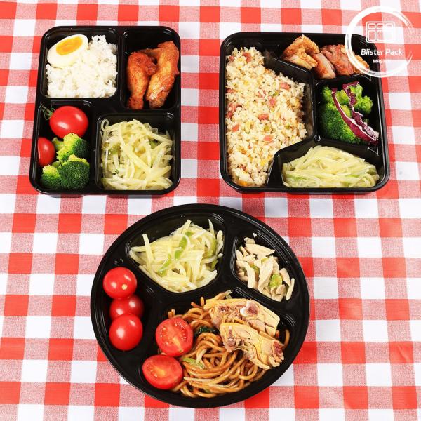 Quality Plastic Takeaway 4 Compartment Take Out Containers For Restaurants for sale