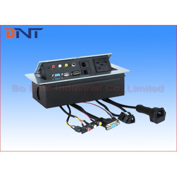 Quality Conference Universal Desk Pop Up Sockets Zinc Alloy With HDMI VGA Socket for sale