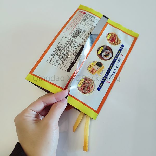 Quality Custom Brand Laminated Back Seal Packing Bag Plastic Pillow Bags For Snack Foods for sale