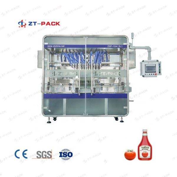 Quality 4000bph Ketchup Paste Jam Sauce Hot Filling  plastic bottle drum Filling Machine for sale