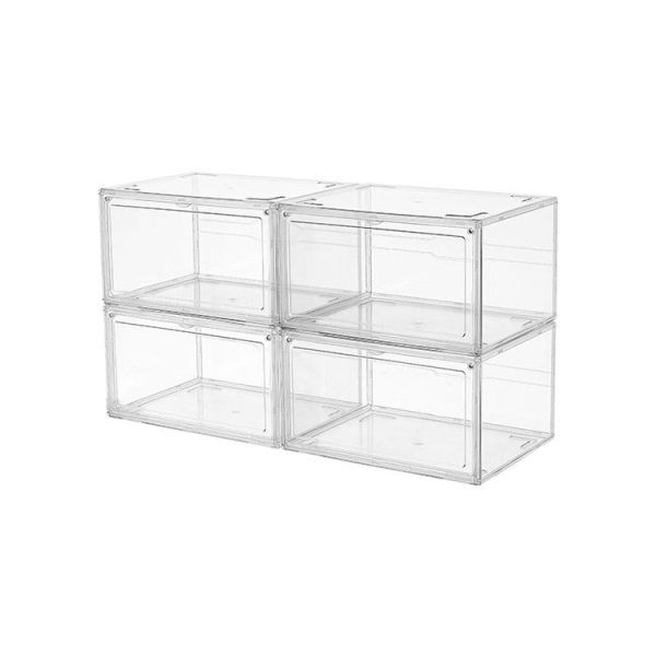 Quality Acrylic Magnetic Clear Acrylic Shoe Boxes Stackable Transparent for sale