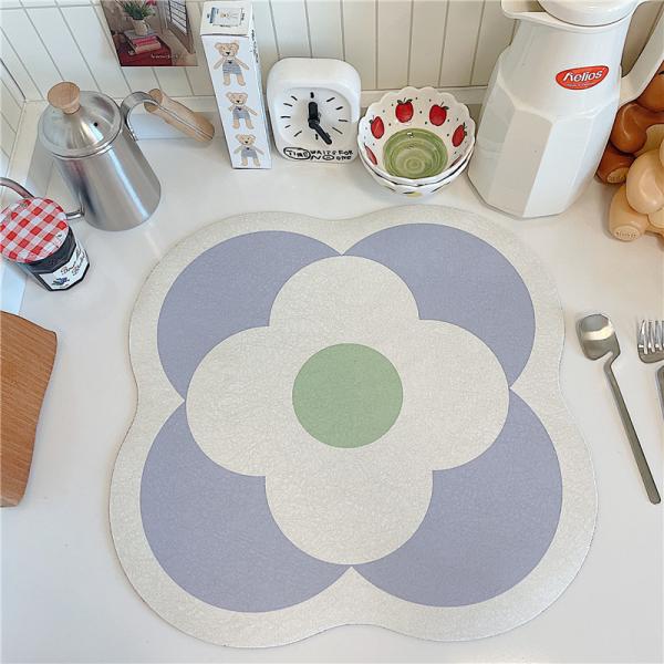 Quality Table Decration Placemat Fast-Drying Polyester Dish Drying Mat for Kitchen for sale
