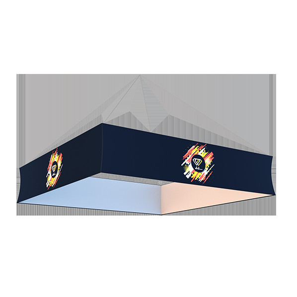 Quality 14ft 20ft Rectangular Overhead Hanging Trade Show Signs Ceiling Banners for sale