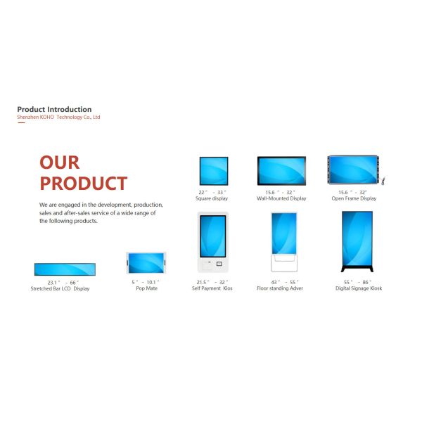 Quality 64MB Wall Mounted Digital Signage Poster 24 Inch LCD Monitors Display for sale