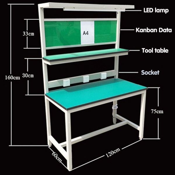 Quality Custom Anti-static Workbench 120x60x160cm for Factory Laboratory for sale