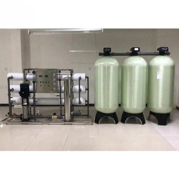 Quality 8TPH 14kW-380-415V 3xFRP Tanks Brackish Water Reverse Osmosis Water Plant for sale