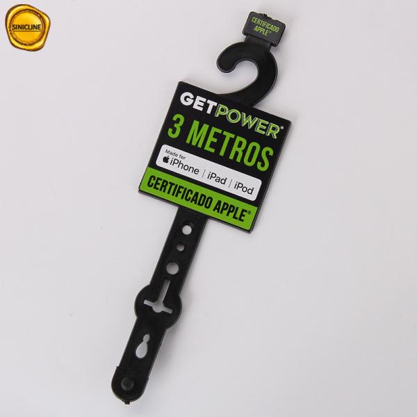 Quality Silk Printing Fashion Black Plastic Belt Hook 45mmx155mm for sale