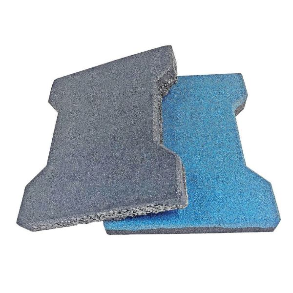 Quality Grey Rubber Flooring Tiles 200*140mm / 180mm*140mm Dog Bone Rubber Tiles for sale