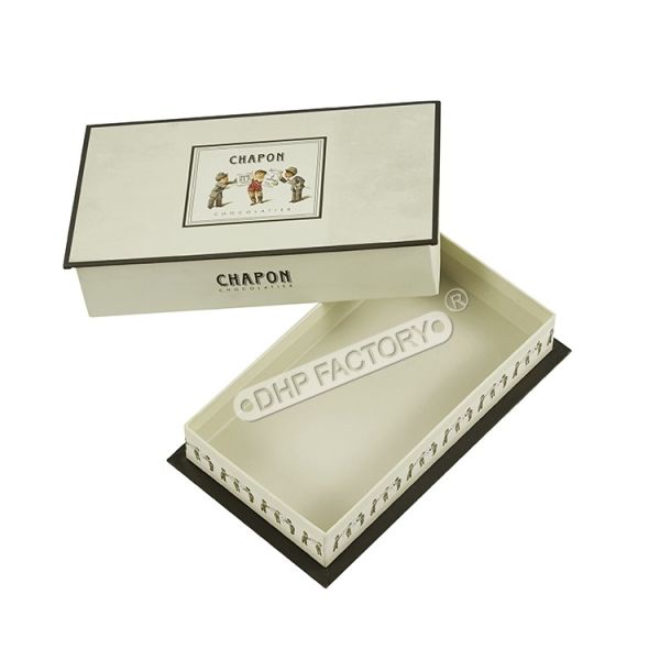 Quality Sturdy Two Piece Rigid Box Chocolate Dessert Sweets Macaron Gift Box Sophisticat for sale