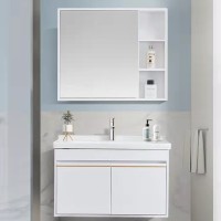 Quality Under Mounting Wood Bathroom Vanity Furniture With Double Ceramic Sink 60 Inch for sale