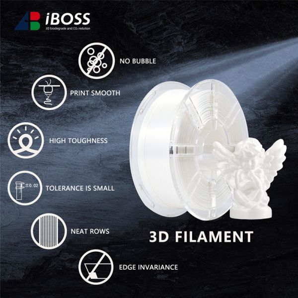 Quality Coiled Silk PLA Plus White Toughness Enhanced 3D Printer Filament for sale