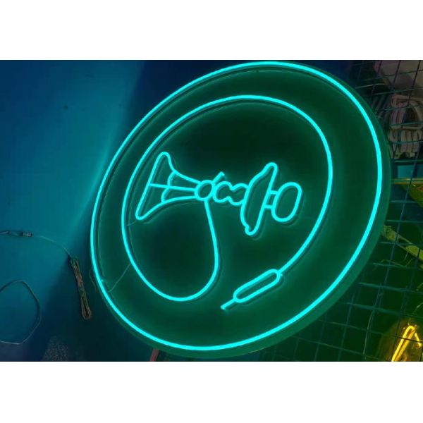 Quality Garden Neon sign Blue color billboard lighting pattern Interior Decorating for sale
