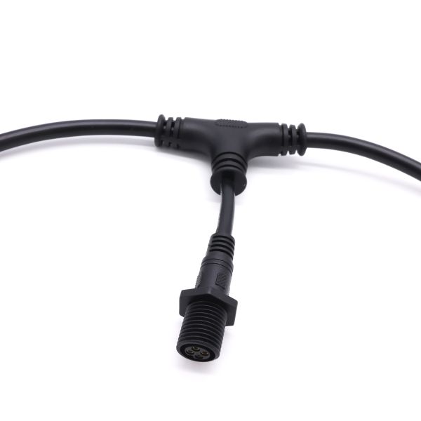Quality Black PVC T Type Waterproof Connector M16 IP67 Cable Use CCC Certified for sale
