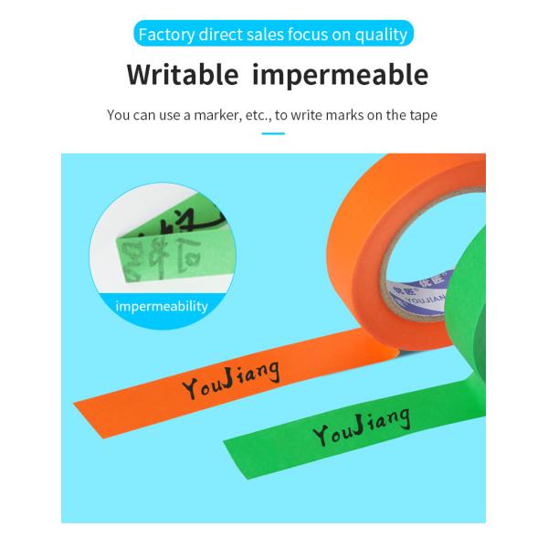 Quality Customized Heat Resistant Multi Colored Masking Tape For Painting for sale