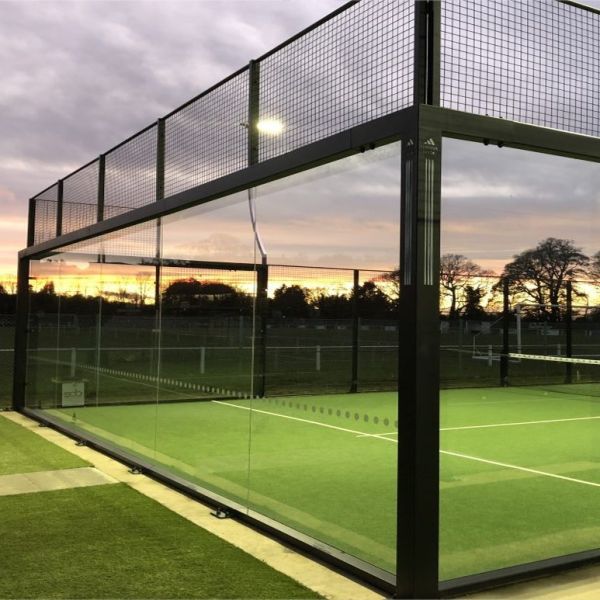 Quality Portable Padel Court Factory 10*20m Customized Glass Padel Court Manufacturing Black White Red Yellow Gray Green for sale