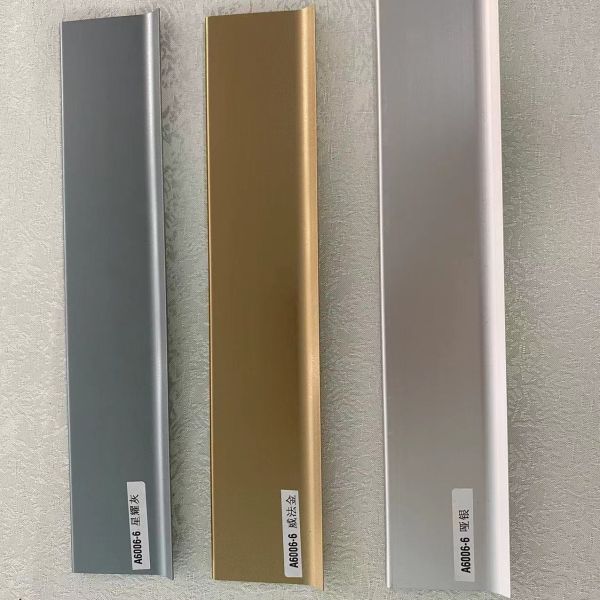 Quality Aluminum Bathroom Wall Edge Skirting Board Profile Trim for Bathroom Protection Line for sale
