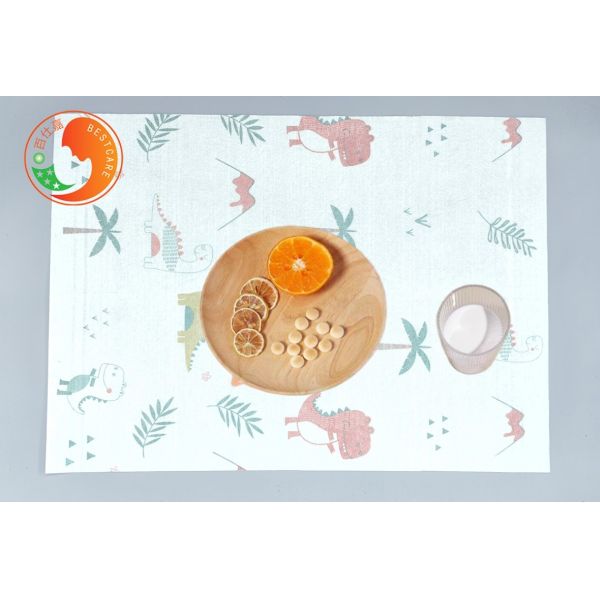 Quality Children Colorful Disposable Placemats Baby Lunch Snack Eco Friendly Travelling for sale