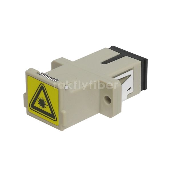 Quality Multimode Simplex SC Fiber Optic Adapter Beige Color With Shutter for sale