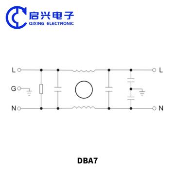 Quality DBA7 Single Phase EMI Filter Universal Series 20A-30A Power Supply Noise Filter for sale