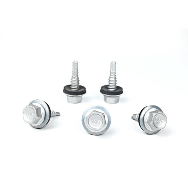 Quality Steel Hex Head Self-Drilling Roofing Tek Screws with Rubber Washers Stitch Screw for sale