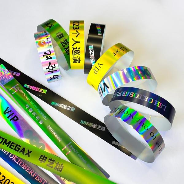 Quality Water Resistant Festival Tyvek Wristbands , Disposable Printable Paper for sale