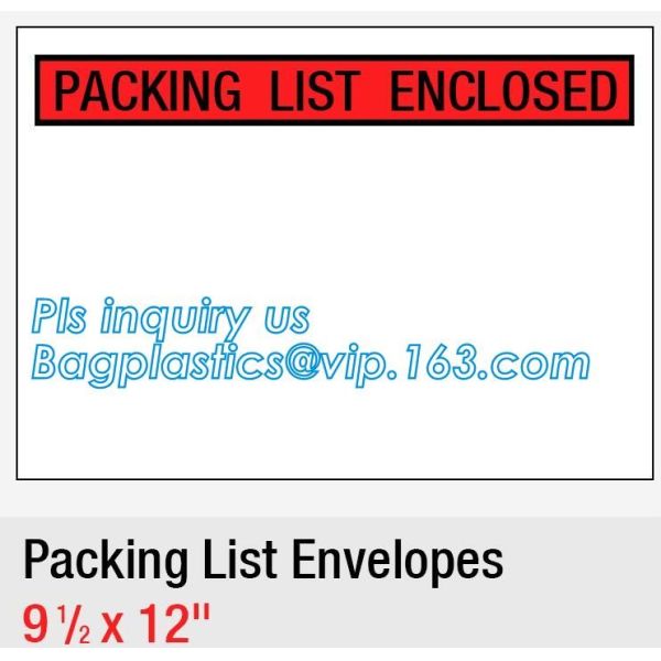 Quality FedEx packing list envelope adhesive tape bag Pressure Sensitive zip lock for sale