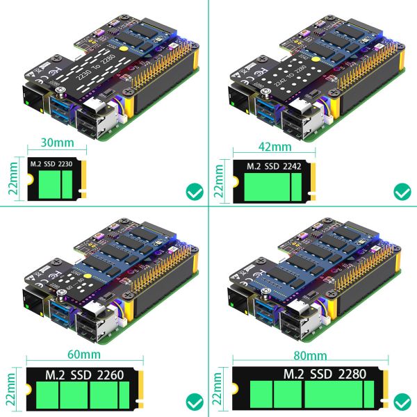 Quality 3 In 1 Combo M.2 NVMe SSD To PCI-E Adapter For Raspberry Pi 5 for sale