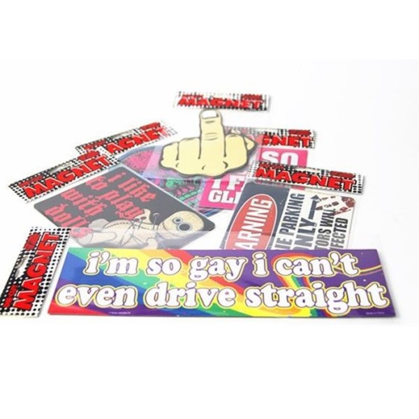 Quality Removable Synthetic Magnetic Car Signs Fridge Magnet Car Bumper Sticker Water Resistance SGS Approved for sale