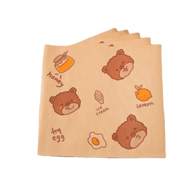 Quality Fast Food Hamburger Greaseproof Wrapping Paper Recycled Pulp Material for sale