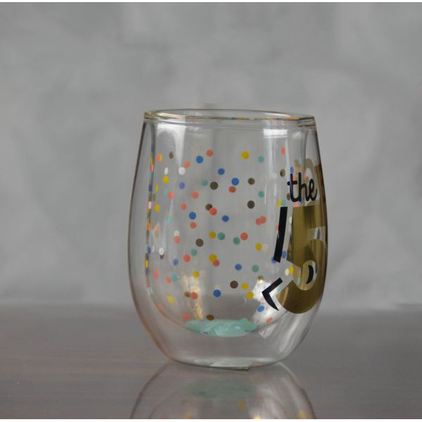 Quality High Borosilicate Double Wall Handmade Whiskey Glass for sale