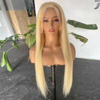 Quality Blonde 13x4 613 Wig Human Hair Lace Frontal Straight 30 Inch 180% Density for sale