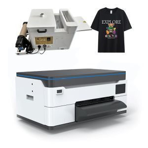 Quality F1080 Head DTF White Ink Printer With Shaking Powder Machine For T-shirt Cloth for sale