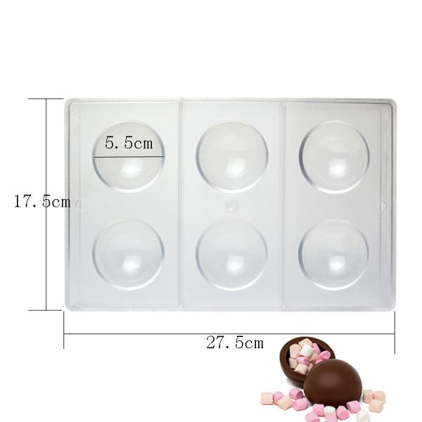 Quality Household Round Sphere Shape Chocolate Mould DIY Custom Made Chocolate Moulds for sale