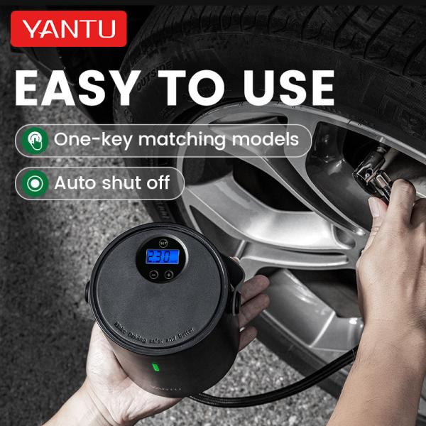 Quality YANTU A05 Wired Tire Inflator Portable Air Compressor 12V Compressors Pump for for sale