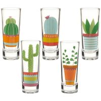 Quality Colorful Print Unique Shot Glasses For Tequila Fiesta for sale
