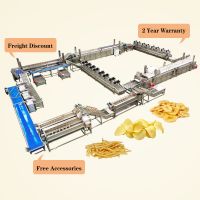 Quality 100KG Frozen Potato Chips Production Line for Water-based Chips Processing Plant for sale