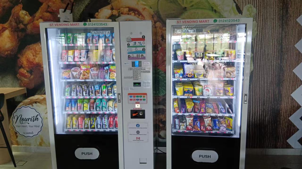High Security Normal Keypad Cold Soda Drinks Snack Vending Machine with 5 inch Screen