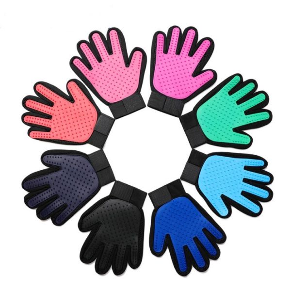 Quality Size 17 * 23cm Pet Glove Brush , True Touch Pet Glove Massage Eco - Friendly for sale