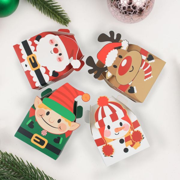 Quality Eco Christmas Pastry Cake Box Cupcake Bouquet Packaging Boxes Portable for sale