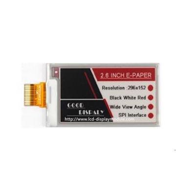 Quality 2.6 inch 296*152 Resolution E-paper display support white, red, black color for sale