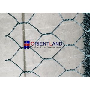 Quality Dark Green Pvc Coated Hexagonal 2.7mm Mesh Gabion Baskets for sale