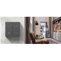 Quality PC Aluminium alloy Home Wall Switch Three Gang / Four Gang Grey Color for sale