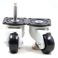 Quality White Nylon 2400kg 3 Inch Adjustable Height Caster Wheels For Automation for sale