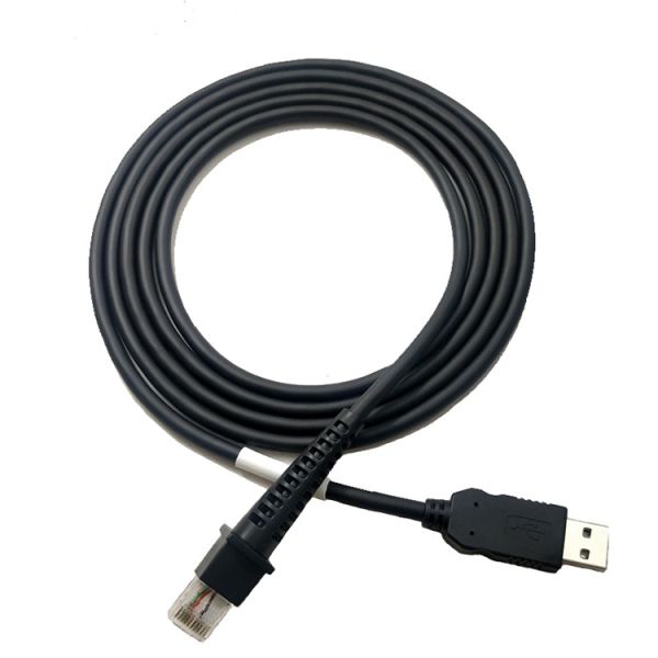 Quality Flexible Barcode Scanner Cables 7ft Ps2 Kwb Keyboard Wedge To Usb for sale