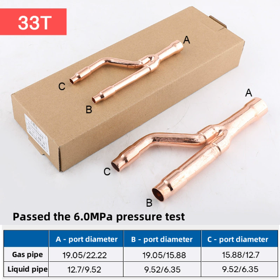 Quality Hailiang Copper Refnet Joint for Hitachi VRF 150-400mm Branch Pipe for sale